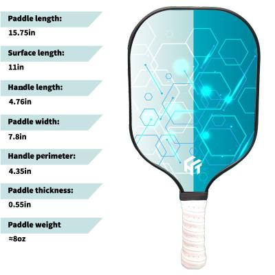 中国 2024 USAPA ピクルボールラケット ガラス繊維表面とポリプロピレン ハニーキャムコアパッド 販売のため