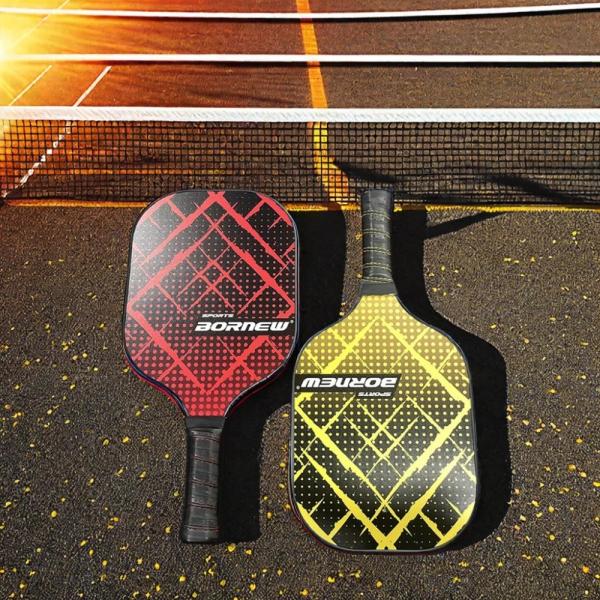 USA Pickleball Approved PP Honeycomb Core Fiberglass Paddle Set 1 Bag 2 Rackets 4 Balls