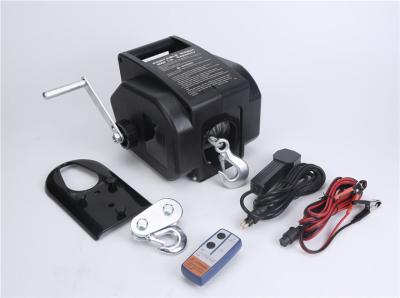 中国 携帯用2000LB 12Vの遠隔引く連結器の電気トレーラーのウィンチ6ft/Min 販売のため
