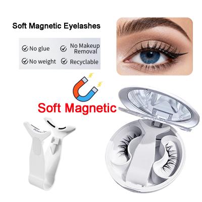 China 3D 5D Soft Magnetic Eyelashes Dramatic Effect Reusable Up To 50 Times Party Wedding for sale