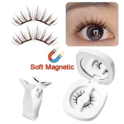 China Brown Custom Magnetic Lashes Kit Strip Clusters Extensions Beginner Friendly OEM ODM for sale