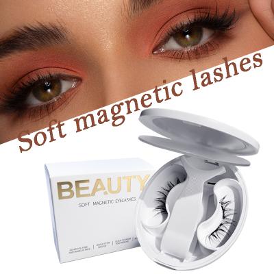 China Handmade Magnetic Eyelashes Box Clipper Synthetic Hair Eyeliner Quantum Eyelashes Soft for sale