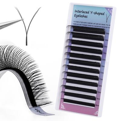 China Natural Fluffy Look Eyelashes Extension 0.07 D Roll Soft Synthetic Hair Shape Custom Logo for sale