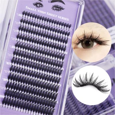 China 12 Rows Faux Mink Cluster Lash D Roll Volume Fox Soft Individual Extensions Cluster Lash Tray for sale