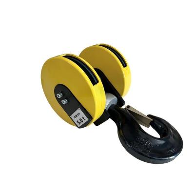 China Industrial Crane Hook Block Assembly DG20Mn Forged Lifting Hook Block for Overhead Gantry Crane for sale