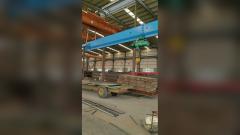 Load test of the main girder after being cut into sections and connected with flanges