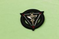 China 6cm Embroidered Circle Patch , Multiapplication custom embroidered badges for sale
