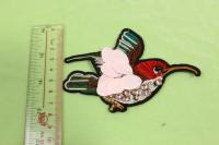 China Multicolored Bird Embroidered Patch Ecofriendly Personalized With Sequin for sale