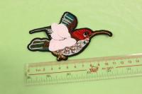 China Multicolored Bird Embroidered Patch Ecofriendly Personalized With Sequin for sale