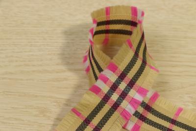 Cina Il tartan scozzese tessuto lega il modello con un nastro della spina di pesce di larghezza di 32mm per multiuso in vendita