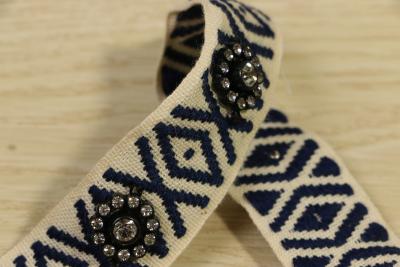 Cina Tessitura Nonstretched del jacquard dei nastri tessuta cristallo di rocca per i vestiti in vendita