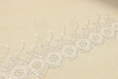 China Geborduurde Bruids Versiering door de Yard voor Kleding Nonstretched Te koop