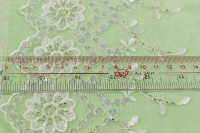 China Geborduurde Bruids Versiering door de Yard voor Kleding Nonstretched Te koop