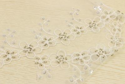 Cina Disposizione dal metro, nastro botanico di Anglaise del Broderie dell'OEM del pizzo del fiore in vendita