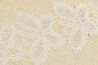 China Silver Sequin Lace Trim Butterfly Patterned For Multiapplication for sale