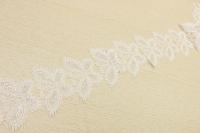 China Silver Sequin Lace Trim Butterfly Patterned For Multiapplication for sale