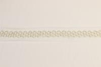China Eyelet Beading Sequin Lace Trim Zigzag Geo Pattern For Multiusage for sale