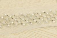 China Eyelet Beading Sequin Lace Trim Zigzag Geo Pattern For Multiusage for sale
