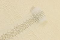 China Eyelet Beading Sequin Lace Trim Zigzag Geo Pattern For Multiusage for sale