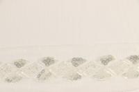 China Delicate Fanlike Sequin Lace Trim 60mm Width Bugles Equipped for sale
