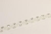 China Delicate Fanlike Sequin Lace Trim 60mm Width Bugles Equipped for sale