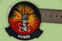China 7.5x7cm Embroidered Fabric Cloth 3D Patch POWER Typeface for sale