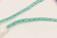 China Dip Dyed Gradient Multi Color Composite Drawcord With Silver Metallic Thread for sale