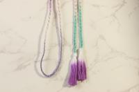 China Dip Dyed Gradient Multi Color Composite Drawcord With Silver Metallic Thread for sale