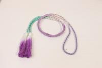 China Dip Dyed Gradient Multi Color Composite Drawcord With Silver Metallic Thread for sale