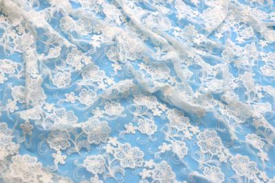 Cina filo di nylon 100% del tessuto del pizzo del poliestere della maglia di 120cm tutto sopra i tessuti in vendita