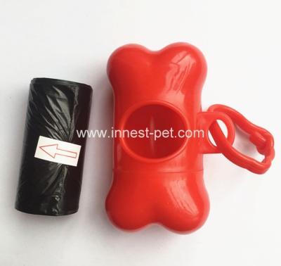 China pet products dog waste bags, dog poop bag, dogs, pets products, bone-shaped dispenser, dog supply for sale