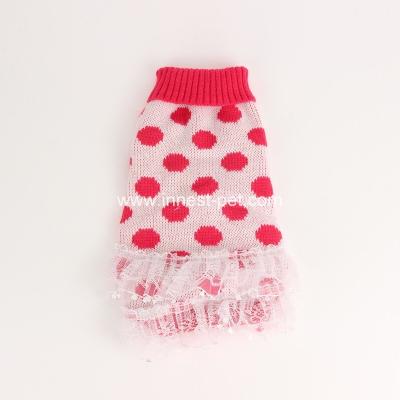 China winter pet product warm dog sweater pet apparel red doggie clothes for puppy dogs for sale