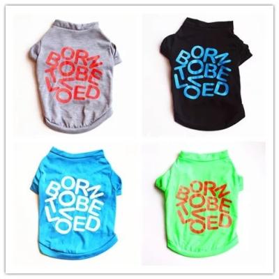 China new pet supply small dogs apparel clothing, cotton dog Tshirt, dog product for sale