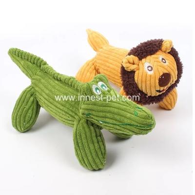 China 2018 new Yellow lion and  green crocodile plush pet dog soft toys for sale