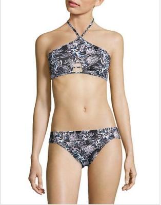 China DESIGN LAB LORD & TAYLOR Floral Halter Swim Top for sale