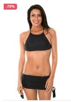 China Bandeau Bikini Top - Soutien Ambra Jupe Black for sale
