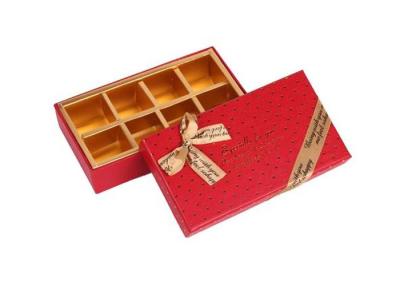 Cina Contenitori di regalo riciclati rosso del cartone dell'inserzione dei vassoi di stampa di punti per cioccolato in vendita
