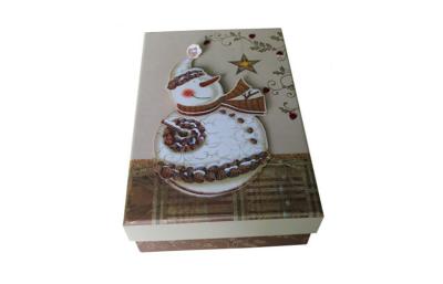 Cina Contenitori di regalo riciclati progettati del cartone per il regalo di Natale con il pupazzo di neve in vendita