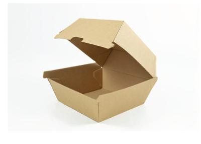 Cina Contenitore riciclabile di hamburger della carta kraft Retro, su misura premontato in vendita