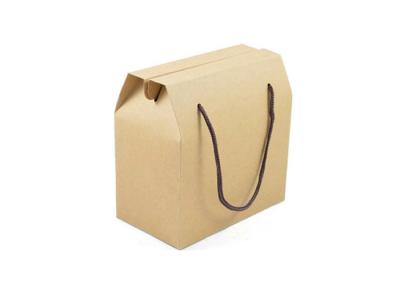 Cina Scatola d'imballaggio del pranzo della carta kraft dell'OEM del commestibile con corda in vendita