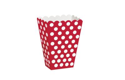Cina adatti a popcorn del pois le scatole d'imballaggio di carta per il pacchetto del regalo del negozio in vendita