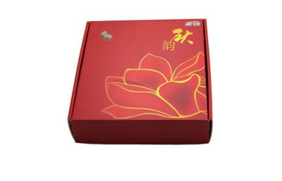 Cina Contenitori d'imballaggio rossi di carta ondulata dell'alimento per l'imballaggio del Mooncake in vendita