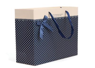 Cina Progettazione blu del pois del sacco di carta per l'imballaggio del regalo di nozze in vendita
