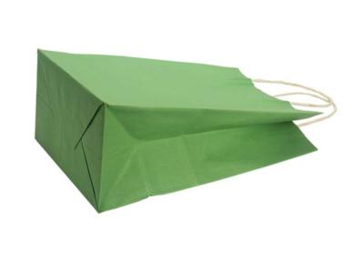 Cina La verniciatura del regalo verde stampato della carta kraft insacca con le maniglie di torsione in vendita