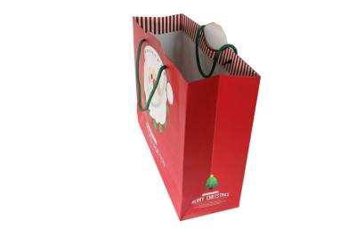 Cina Borse del regalo della carta di natale per i bambini, sacchetti della spesa di carta rossi di stampa offset in vendita