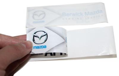 Cina decalcomania automatica della finestra di stampa di entrambi i lati di logo di Mazda in vendita