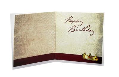 Cina Cartolina d'auguri della carta fatta a mano, cartoline d'auguri classiche del suono di benedizione dell'oro animale 18S in vendita