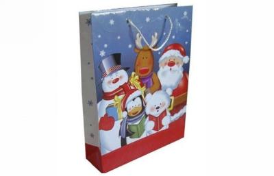 Cina Borse di carta del regalo di Natale variopinto amichevole eco- con le borse di carta piane della maniglia in vendita