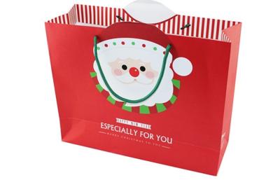 Cina Sacchetto della spesa pieghevole di nylon della carta da stampa di Flexo della borsa del regalo di Natale della corda in vendita