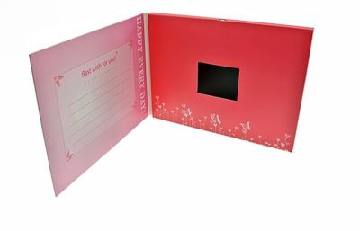 Cina Cartolina d'auguri LCD personale rosso ricaricabile di compleanno video per i bambini in vendita